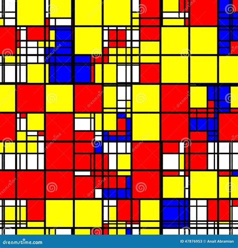 Abstract Geometric Colorful Square Pattern Stock Illustration
