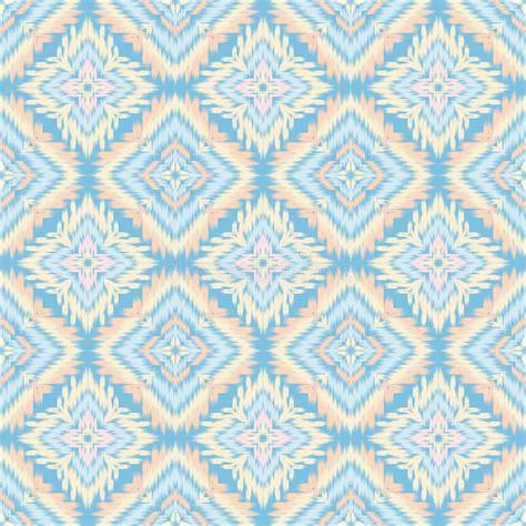Seamless Ikat Ethnic Traditional Textile Pattern Geometric Abstract