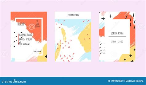 abstract vector layout background set for art template design list