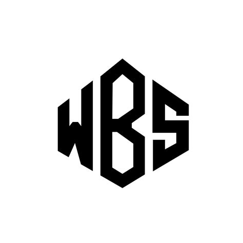 Wbs Bokstavslogotypdesign Med Polygonform Wbs Polygon Och Kubform Logotypdesign Wbs Hexagon
