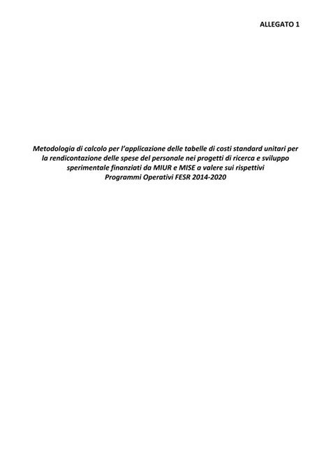 Pdf Metodologia Di Calcolo Per Lapplicazione Delle Tabelle Di Dokumentips