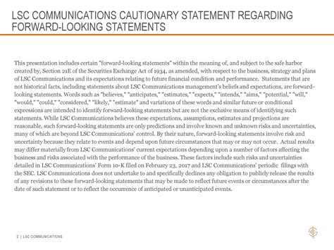 Lsc Communications Inc 2017 Q1 Results Earnings Call Slides