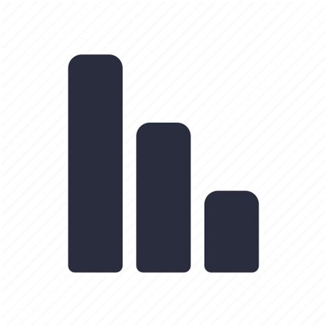bar chart descending diagram analytics finance report icon