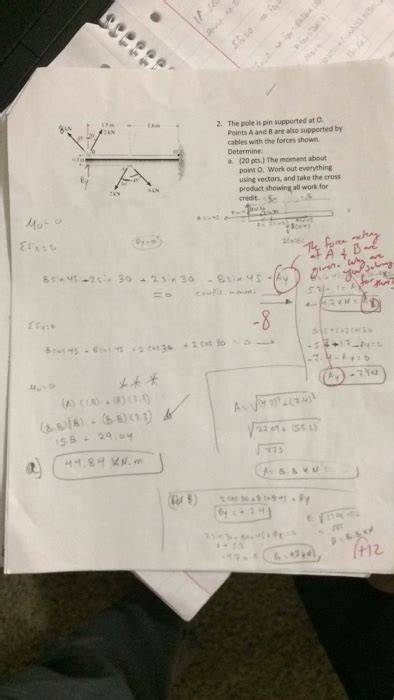 The Pole Is Pin Supported At Points A And B Are Chegg Com