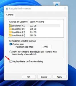 How To Enable The Delete Confirmation Message In Windows 11