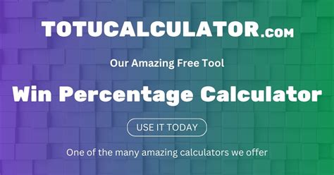 Win Percentage Calculator