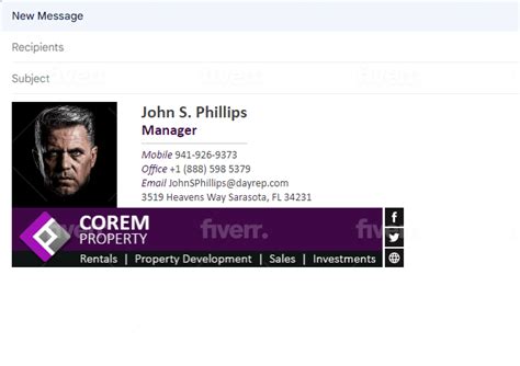 Design A Clickable Html Email Signature By Template Bazaar Fiverr