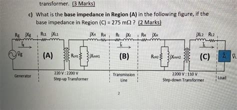 Solved C What Is The Base Impedance In Region A In The
