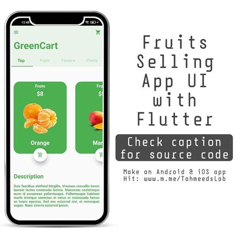Fruits Selling App UI With Flutter Language Used Dart Source Code Https Lnkd In GVa TCf