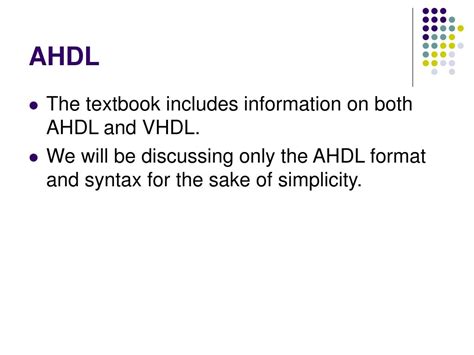 Ppt Ahdl Introduction Powerpoint Presentation Free Download Id