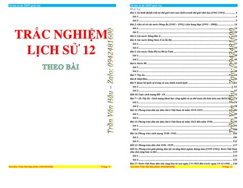 32148.Trắc nghiệm sử 12 theo từng bài học - Tài li ệu ôn thi THPT Qu ố c Gia Sưu tầm: Trần Văn ...