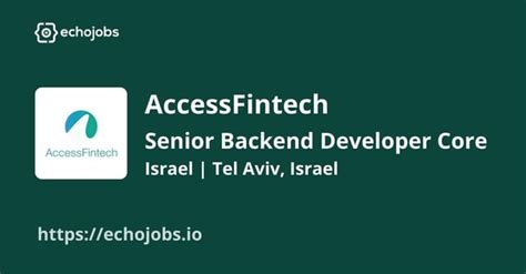 Hiring Senior Backend Developer Core Israel Tel Aviv Israel Mongodb