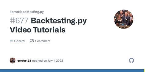 Backtesting Py Video Tutorials Kernc Backtesting Py Discussion Github