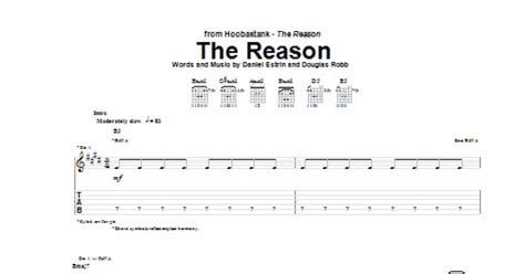 Hoobastank The Reason Guitar Chords