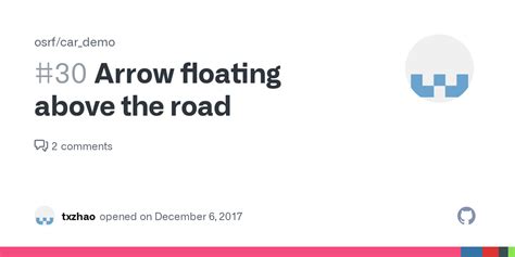 Arrow Floating Above The Road Issue Osrf Car Demo GitHub