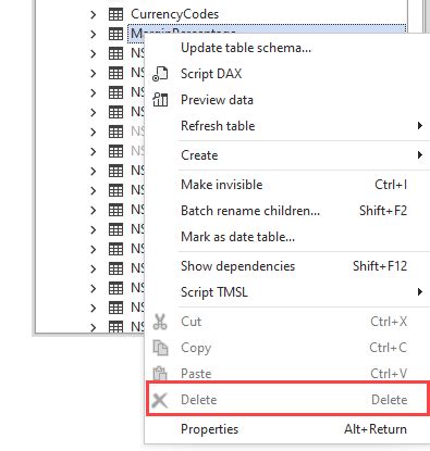 Cannot delete table (greyed out) · Issue #528 · TabularEditor ...