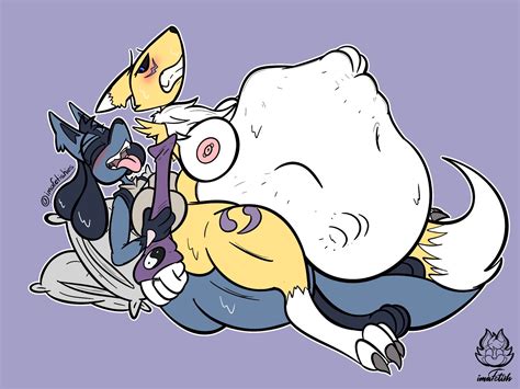 Post Crossover Digimon Lucario Porkyman Renamon