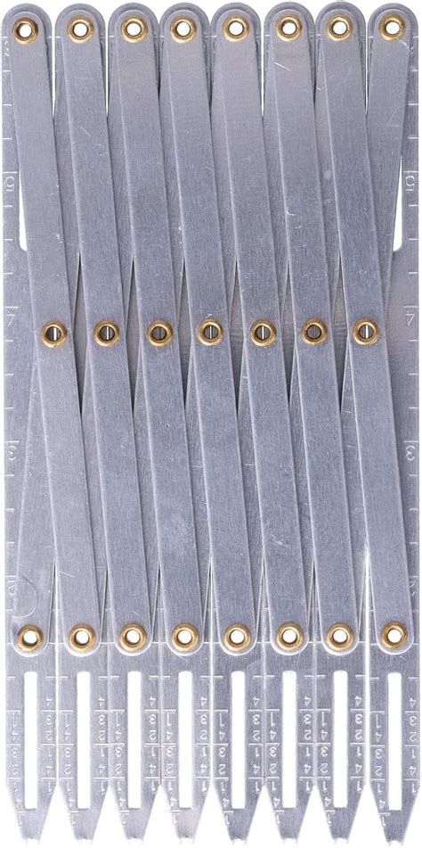 Lwuey Equidistant Measuring Tool Expanding Sewing Gauge Aluminum Quilting Button