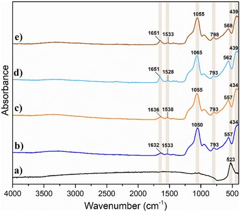 Atr Ftir Spectra Of A Fe3o4 B Fe3o4sio2gel Aicptes C