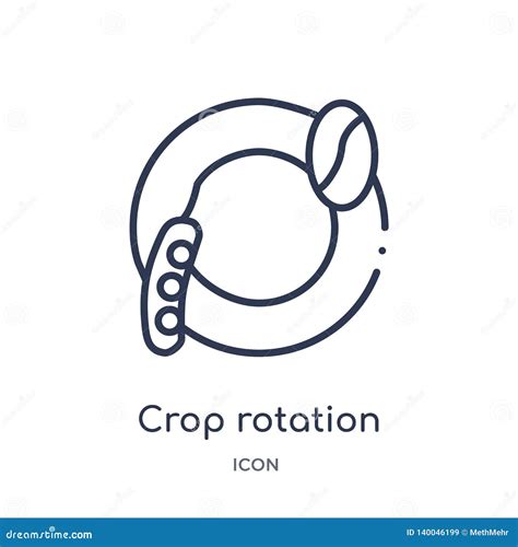 Crop Rotation Linear Icon Modern Outline Crop Rotation Logo Con Vector