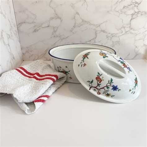 Gorham Porcelaine De Paris Casserole Dish Vintage China Dishware