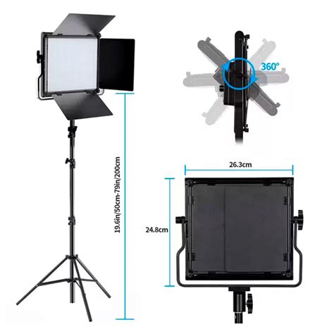 Kit 2 Iluminação Led Rgb L5500 Rp Greika Tripé Softbox Loja Da Câmera