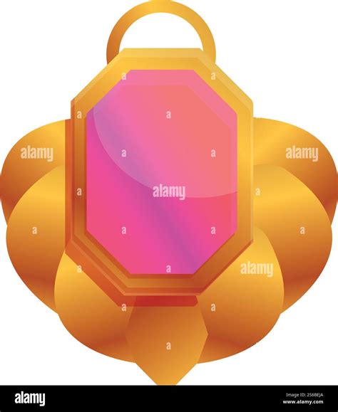 Ruby Amulet Icon Cartoon Of Ruby Amulet Vector Icon For Web Design Isolated On White Background