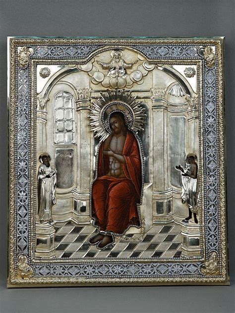 Икона в киоте «Спаситель в темнице (Спас Полунощный) с предстоящими ...