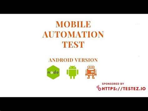 Free Video Mobile Automation Test With Nodejs Appium Webdriverio
