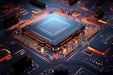 Premium Photo Computer Processor Resting On Circuit Board Technology