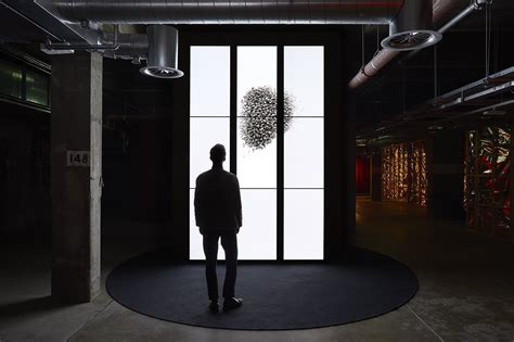 Algorithmic Swarm Study Triptych I 2021 — Random International