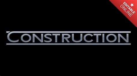 Construction Thx Logo Text Effect Generator