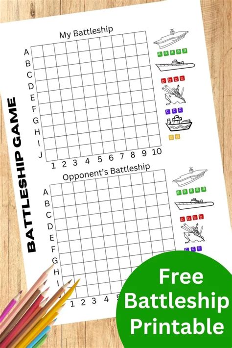 Free Printable Battleship Game Pdf
