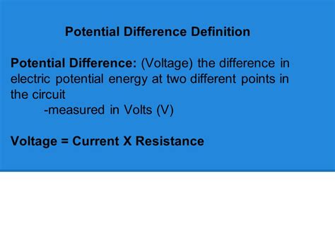 Voltage Difference Definition