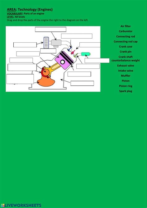 Engine Parts Worksheet Worksheets Library