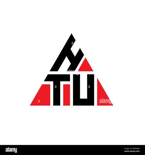 Htu Logo Mit Dreiecksbuchstaben Und Dreiecksform Monogramm Mit Htu