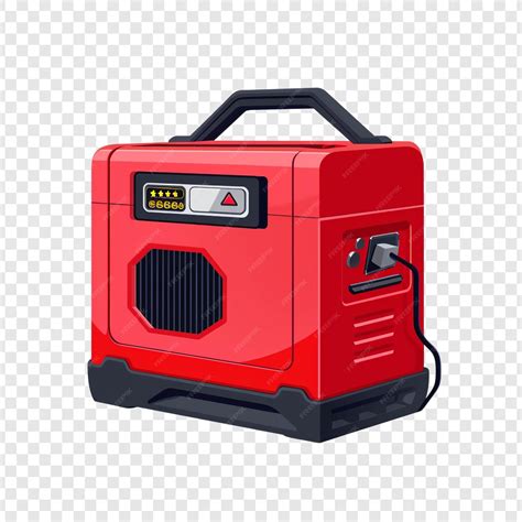 Portable Red Generator With Power Cord Premium Ai Generated Psd