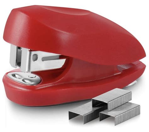Swingline Red Mini Stapler With Staples Tot 12 Sheet Capacity Small Stapler With Built In