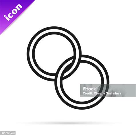 흰색 배경에 고립 된 검은 선 결혼 반지 아이콘입니다 신부와 신랑 보석 기호입니다 결혼 상징 다이아몬드 링 벡터 0명에 대한 스톡 벡터 아트 및 기타 이미지 Istock