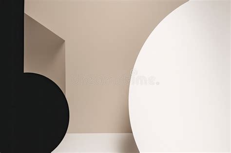 Abstract Background Image With A Minimalist Approach Using Simple Shapes And A Monochromatic