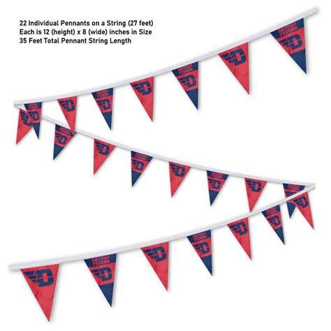 Dayton Flyers Pennant String Flags State Street Products