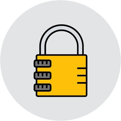 Premium Vector Number Padlock Vector Illustration Style