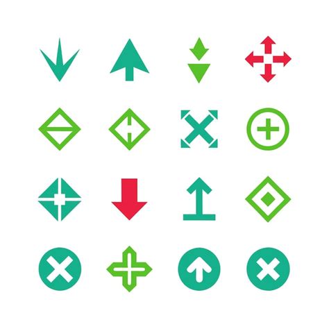 Set Of Arrow Icons Premium AI Generated Vector