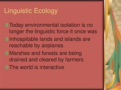 Ppt Linguistic Ecology Powerpoint Presentation Free Download Id578691