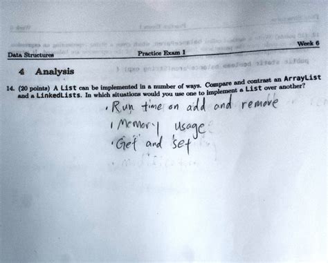 Solved Week 6 Data Structures Practice Exam 1 Analysis Run Timer On