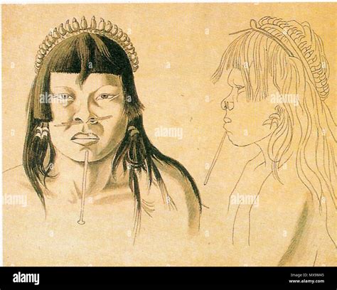 English Bororo Indian In Brazil By Hercules Florence French