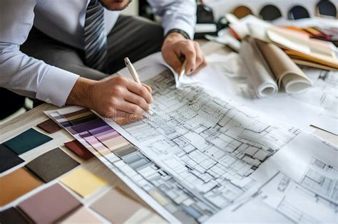 Architect Designing A Plan Stock Illustration Illustration Of Designing 350796423