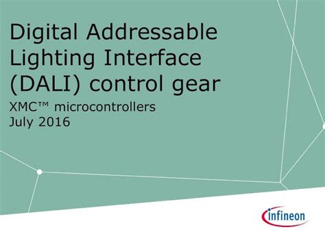 Pdf Digital Addressable Lighting Interface Dali Control Gear