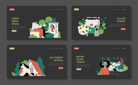 Eco Therapy Flat Royalty Free Vector Image Vectorstock