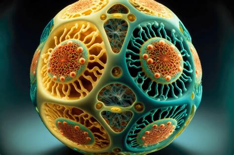 Premium Photo Spherical Model Of Microbiological Process Of Cell